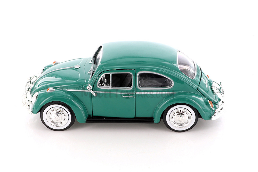 1966 Volkswagen Classic Beetle, Green & Beige - Showcasts 73223D - 1/24 ...