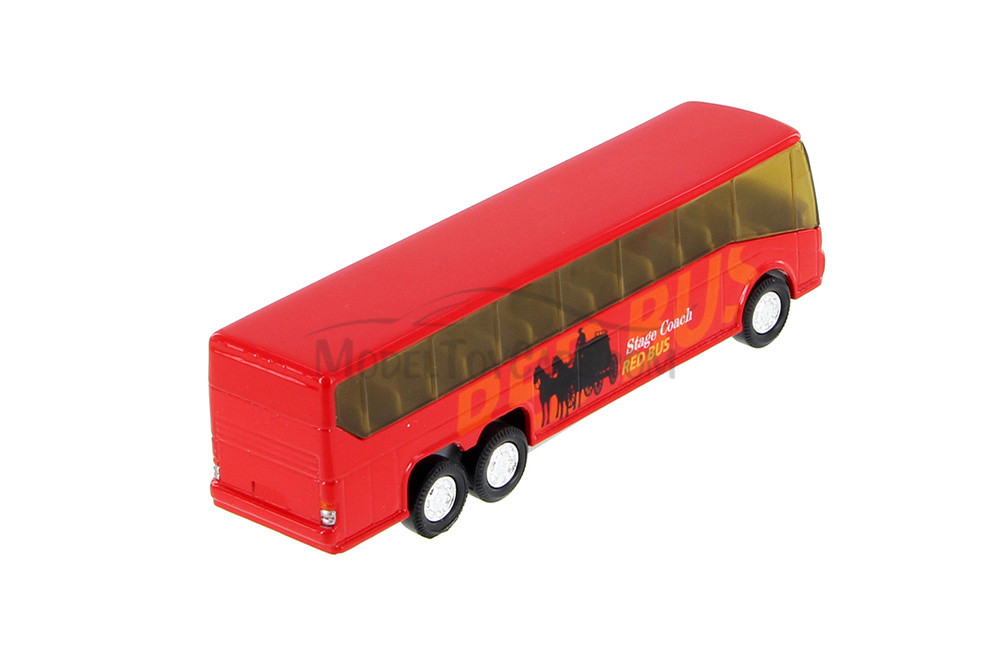 Big Coach Bus, Red & Blue - Showcasts 9803DBG - 6 Inch Scale Set of 12 ...