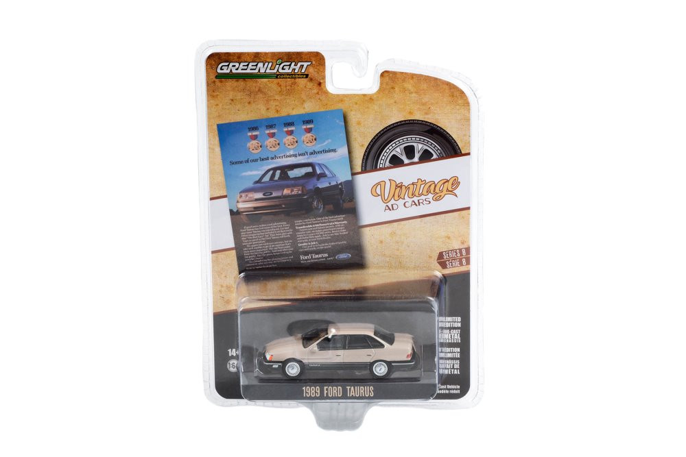 1989 Ford Taurus, Beige/Tan - Greenlight 39110E/48 - 1/64 Scale Diecast ...