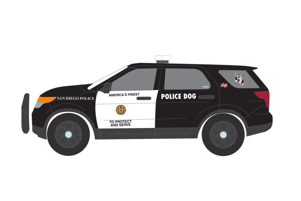2015 Ford Police Interceptor Utility, Black - Greenlight 43010E/48 - 1/ ...