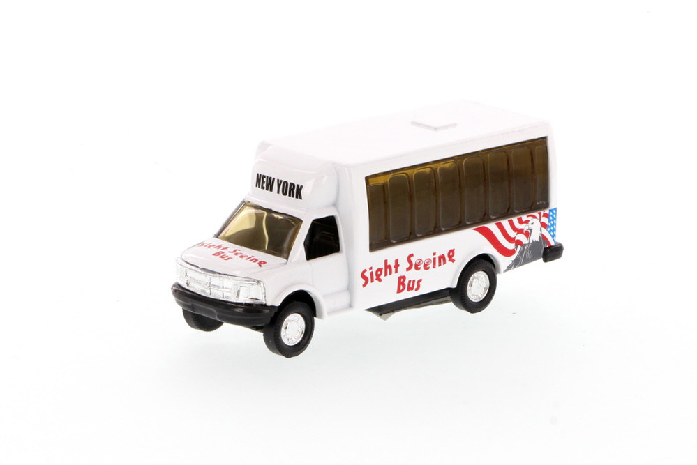 New York Tour Bus - White, Red - Showcasts 9808D - 4.75 Inch Scale ...