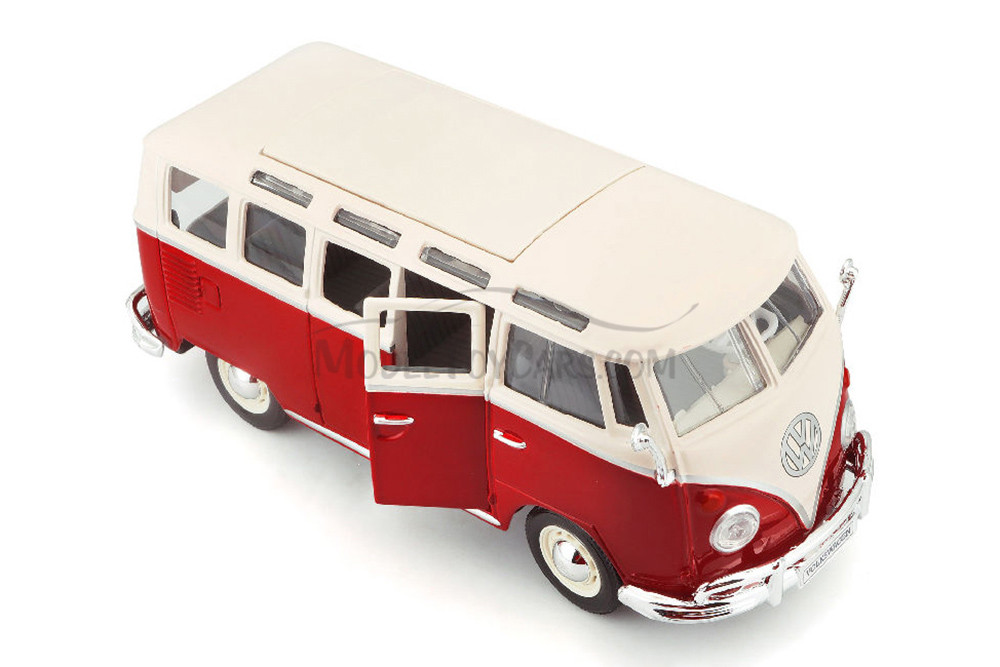 Volkswagen Van "Samba", Green & Red - Showcasts 37956 - 1/25 Scale Set ...