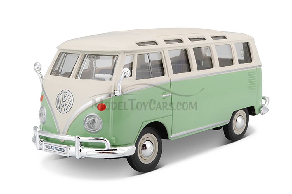 Volkswagen Van "Samba", Green & Red - Showcasts 37956 - 1/25 Scale Set ...