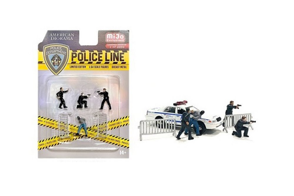 Police Line Figure Set, Multi- - American Diorama 76493MJ - 1/64 scale ...