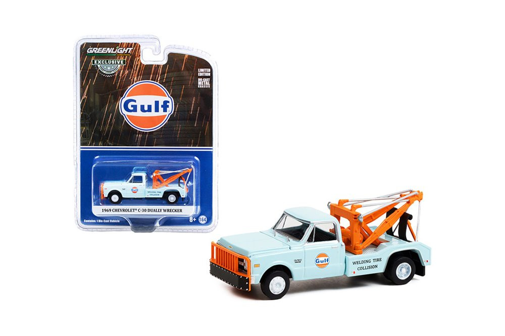 1969 Chevy C-30 Dually Wrecker, Gulf Oil - Greenlight 30275/48 - 1/64 ...