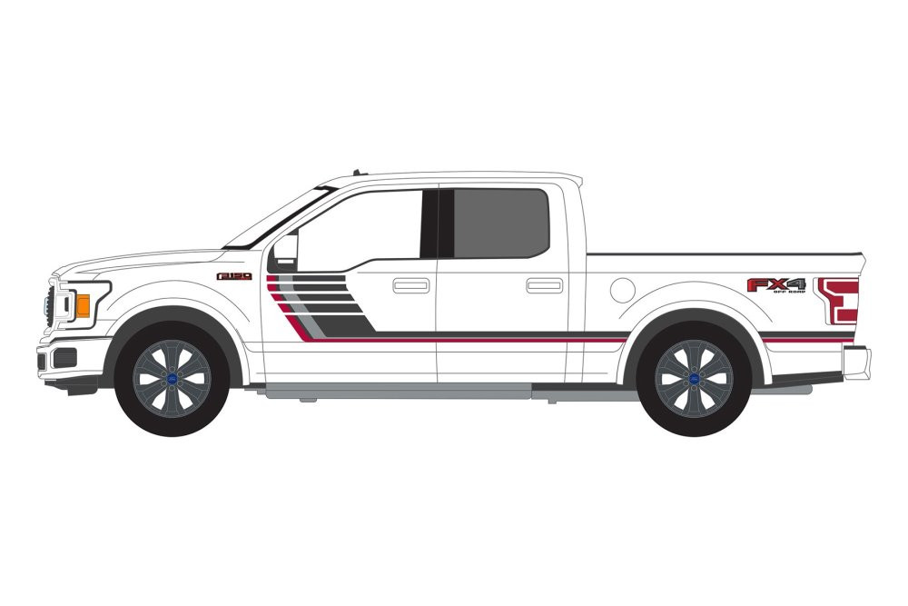 2018 Ford F-150 Lariat FX4, Oxford White - Greenlight 35250D/48 - 1/64 ...