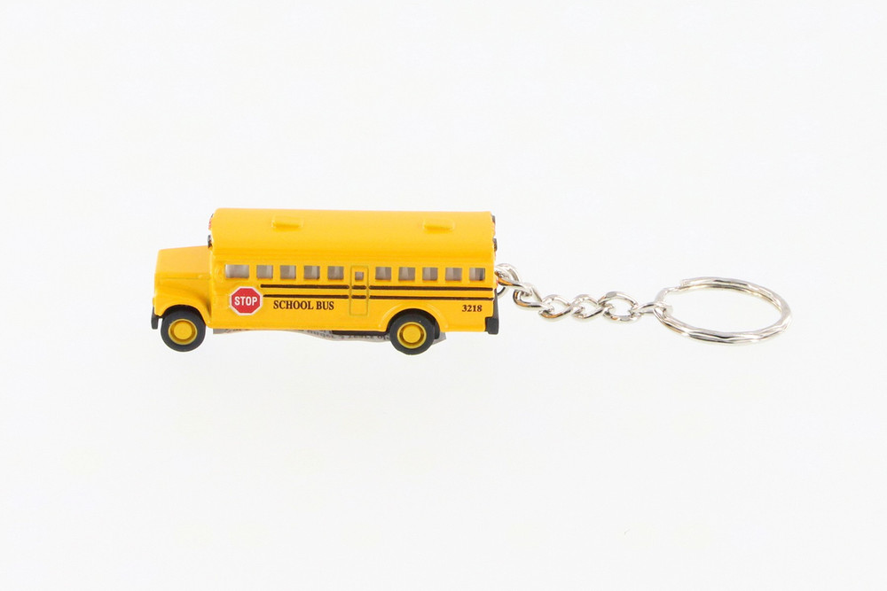 School Bus Key Chain, Yellow - Kinsmart 2523DK - 2.5" Scale Set of 12 ...