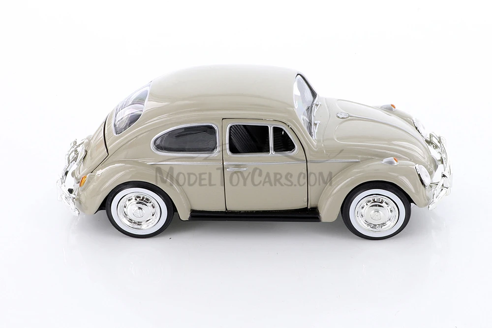 1966 Volkswagen Classic Beetle, Beige/Tan - Showcasts 73223D - 1/24 ...