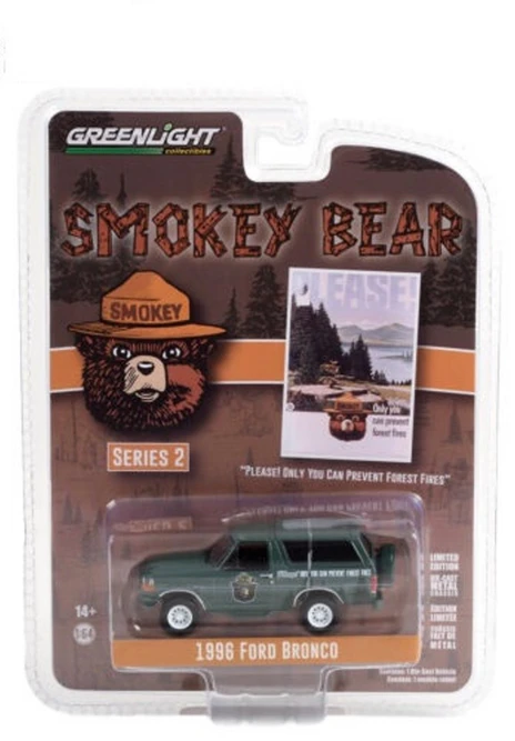 1996 Ford Bronco, Green - Greenlight 38040E/48 - 1/64 Scale Diecast ...