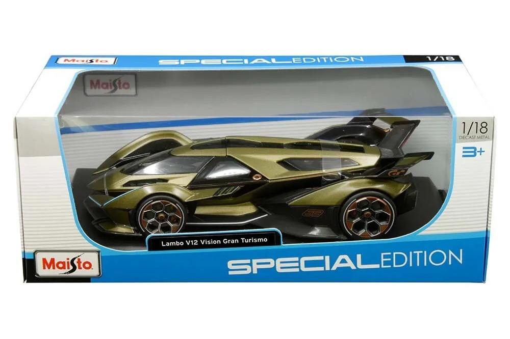 Lamborghini V12 Vision Gran Turismo, Green - Maisto 31454GN - 1/18 ...