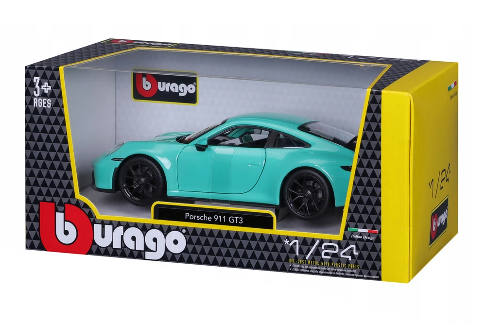 Porsche 911 GT3, Green - Bburago 21104GN - 1/24 Scale Diecast Model Toy ...