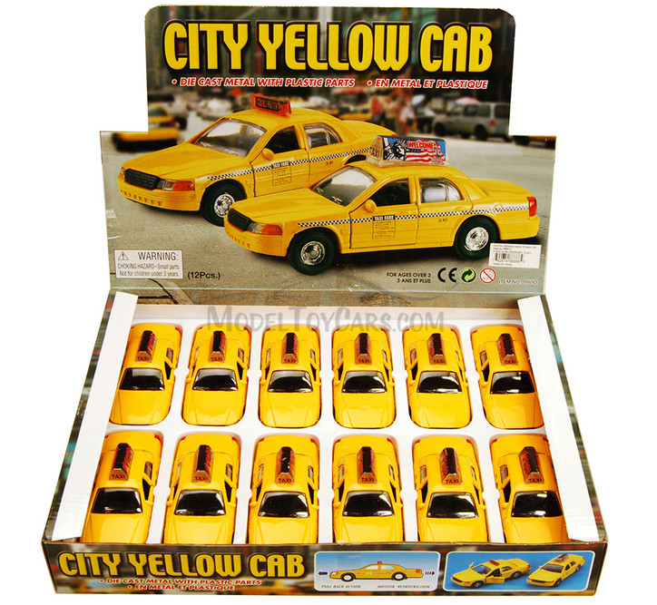 Box of 12 Chicago Modern Taxi Cab, Yellow - Showcasts 9989CG - 5" Scale ...