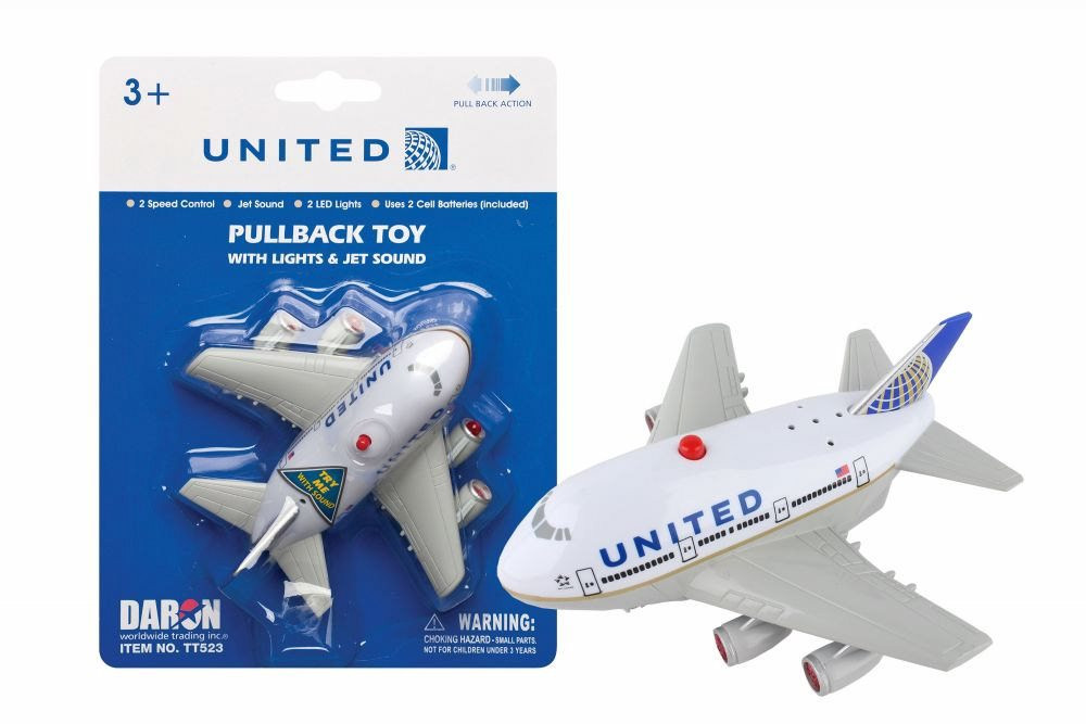 United Pullback Plane with Lights and Sound, White - Daron TT523-1 ...