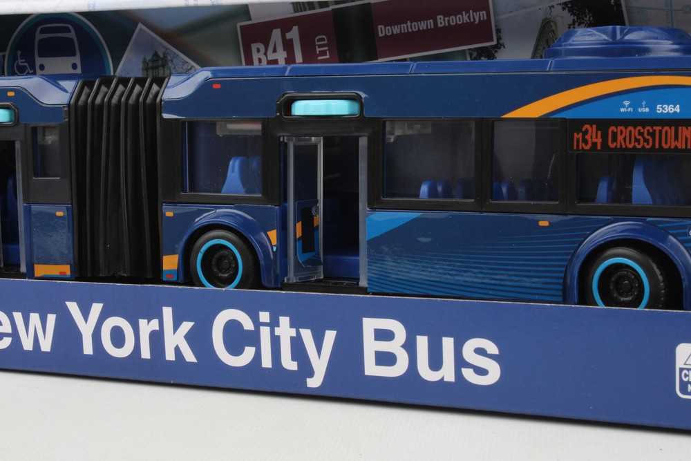 MTA Volvo Articulated Bus, Blue - Daron NY13405 - 15" Scale Plastic ...