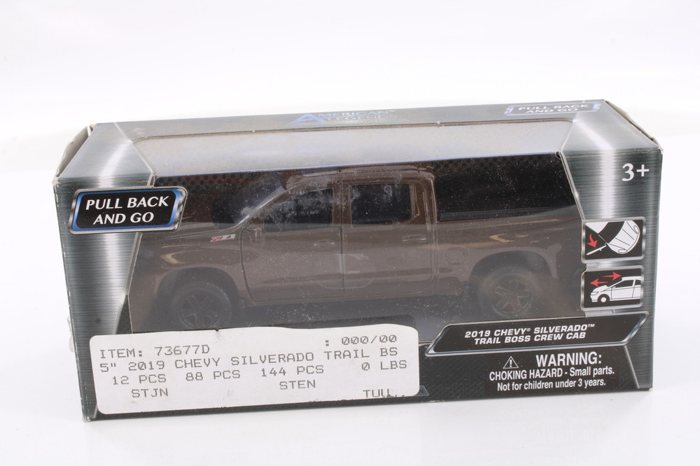 2019 Chevy Silverado Trail Boss Crew Cab, Brown - R-23000 - 1/32 Scale ...