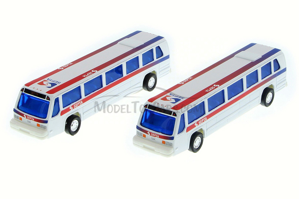 Box of 12 Septa City Bus, White - Showcasts 9801DSB - 6" Scale Diecast ...