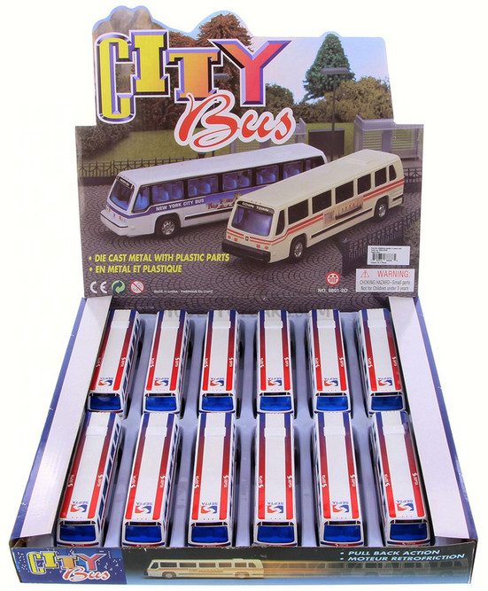 Box of 12 Septa City Bus, White - Showcasts 9801DSB - 6" Scale Diecast ...