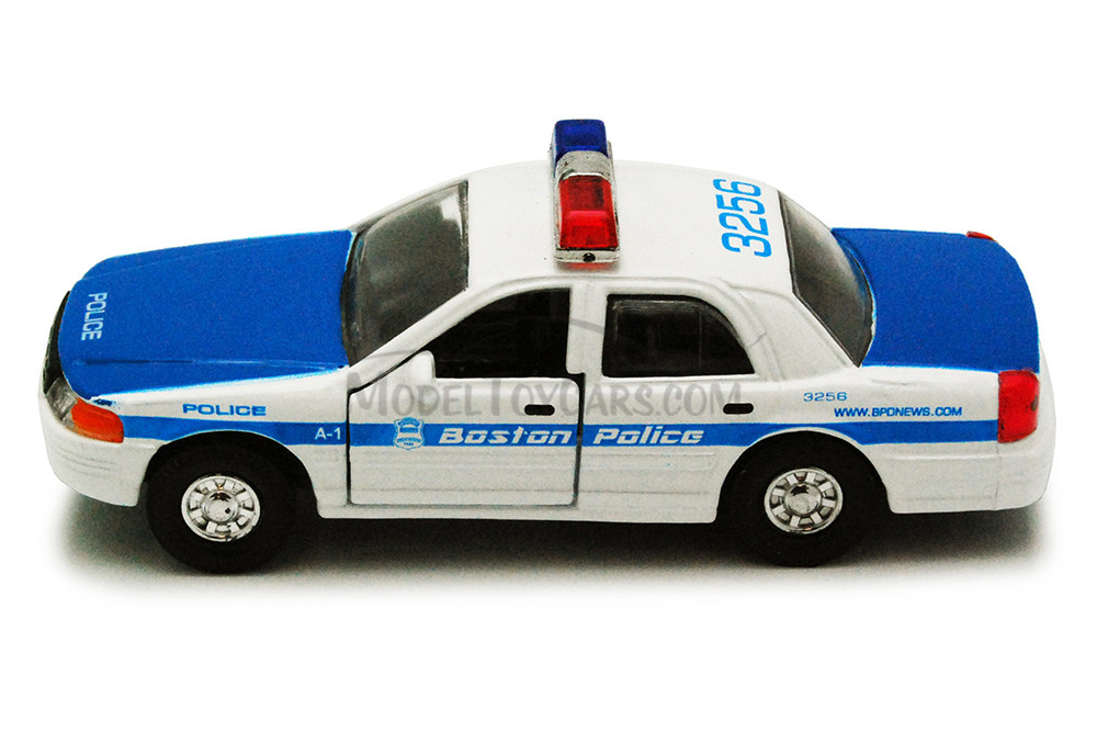 Box of 12 Boston Police Car, White w/ Blue - Showcasts 9985BS - 5 ...