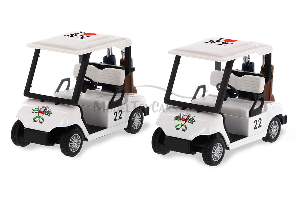 Box of 12 I Love New York Golf Cart, White, Showcasts 5105D-ILNY, 4.5 ...