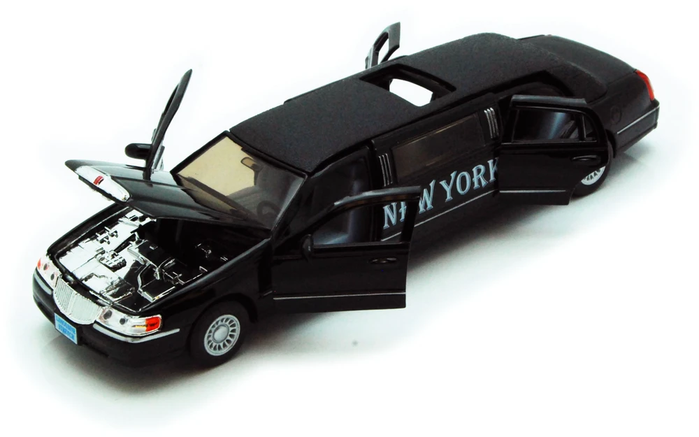 1999 New York Lincoln Town Car Stretch Limousine, Black - Kinsmart ...