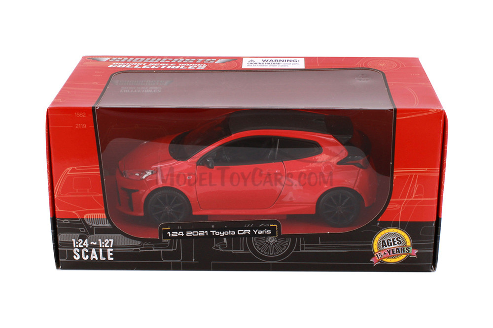 2021 Toyota GR Yaris, Red - Showcasts 38909R - 1/24 Scale Diecast Model ...