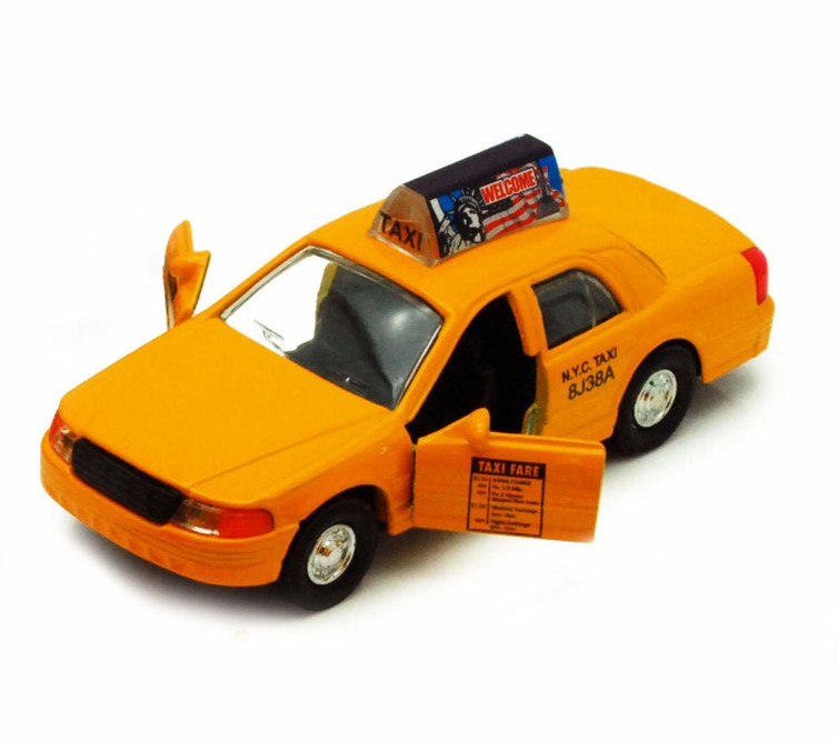 NYC Modern Taxi Cab, Yellow - Showcasts 9989DNY - 5 Inch Scale Diecast ...