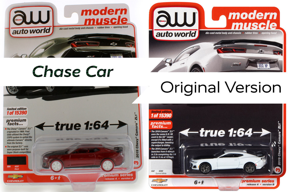 CHASE CAR - 2019 Chevy Camaro ZL1, Red - Auto World AWSP080/24A - 1/64 ...