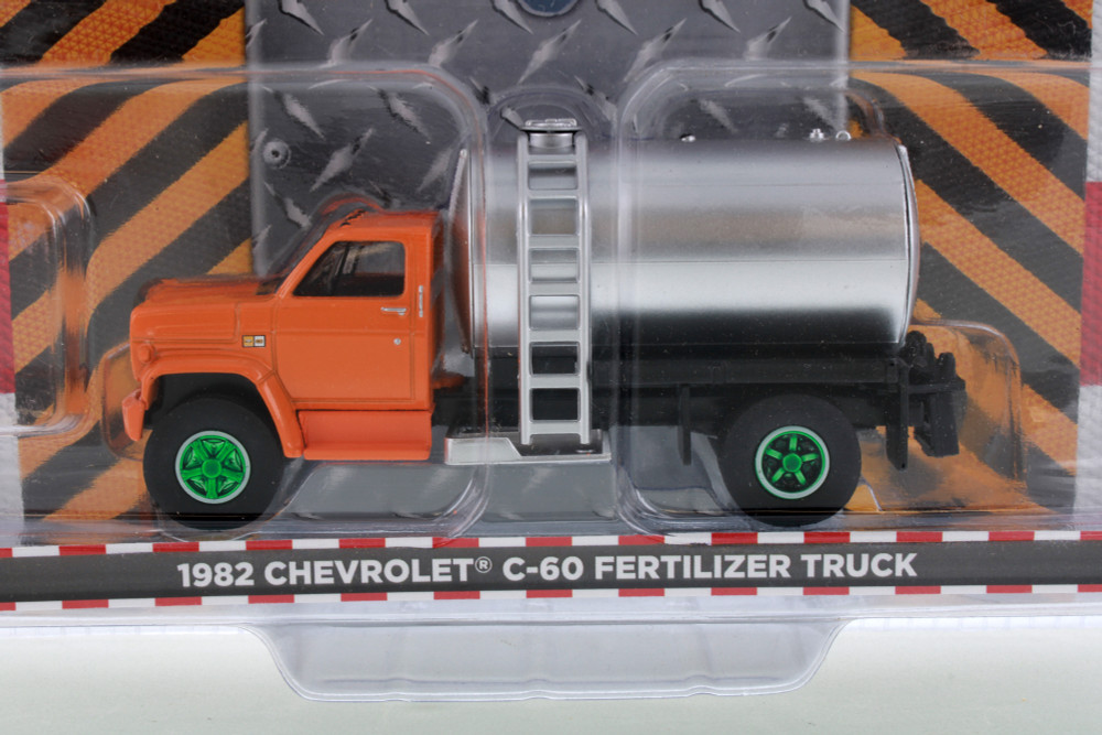 CHASE CAR Green Machine - 1982 Chevy C-60 Fertilizer Truck, Orange and Silver - Greenlight ...