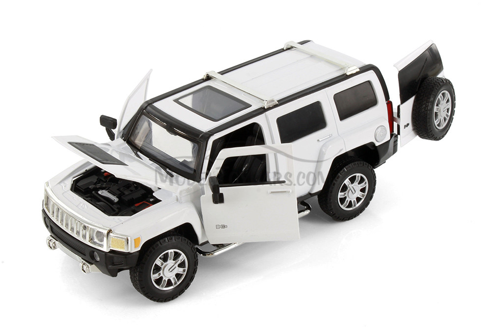 Hummer H3 SUV, White - Showcasts 68240D - 1/24 Scale Diecast Model Toy ...
