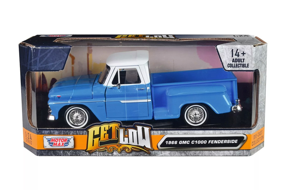 1966 GMC C1000 Fenderside Pickup Truck, Blue/White - Motor Max 79035WL ...