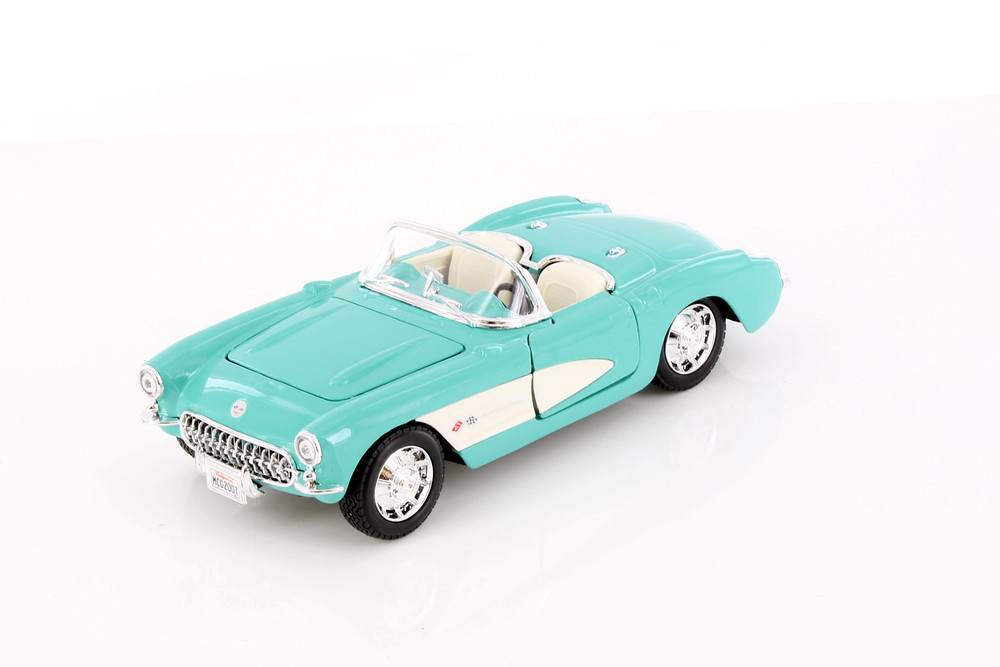 1957 Chevy Corvette Convertible, Turquoise - Showcasts 37275 - 1/24 ...
