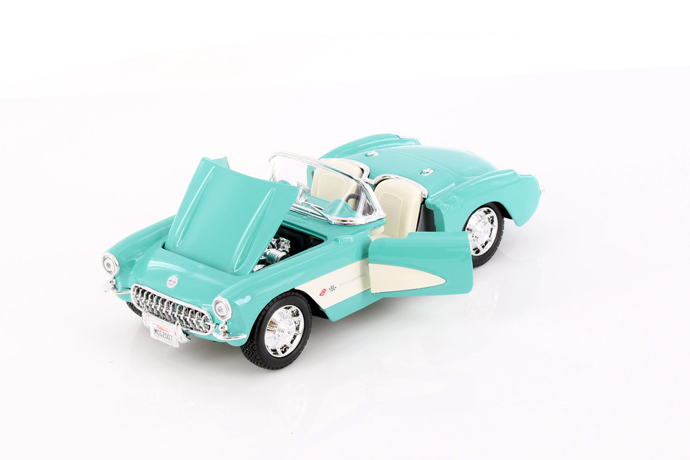 1957 Chevy Corvette Convertible, Turquoise - Showcasts 37275 - 1/24 ...