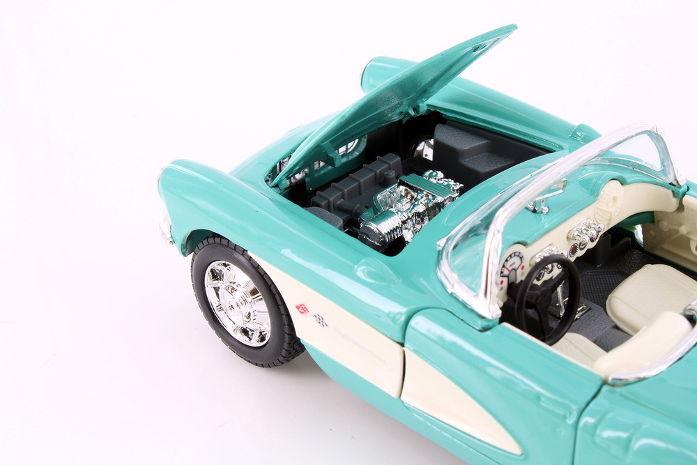 1957 Chevy Corvette Convertible, Turquoise - Showcasts 37275 - 1/24 ...