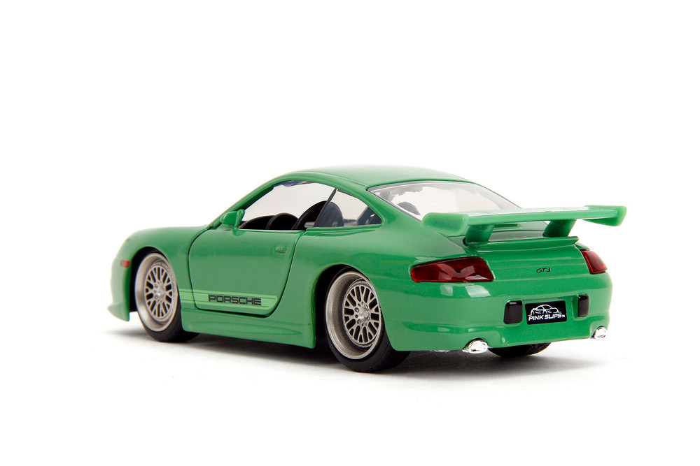 Porsche 911 GT3 (996) Sports Car, Green - Jada Toys 35360 - 1/32 Scale ...