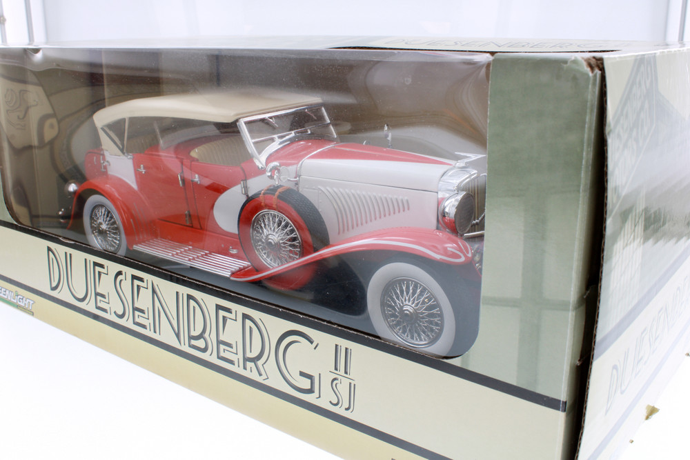 Duesenberg II SJ, Red and White - Greenlight R-23111 - 1/18 scale ...