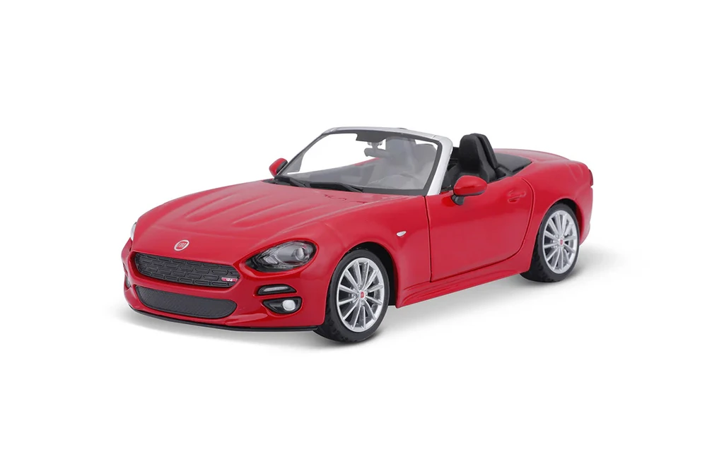 Fiat 124 Spider Convertible, Red Sports Car - Bburago 21083R - 1/24 ...
