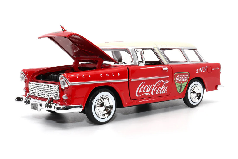 Coca-Cola 1955 Chevy Bel Air Nomad, Red - Motor City Classics 424057 ...