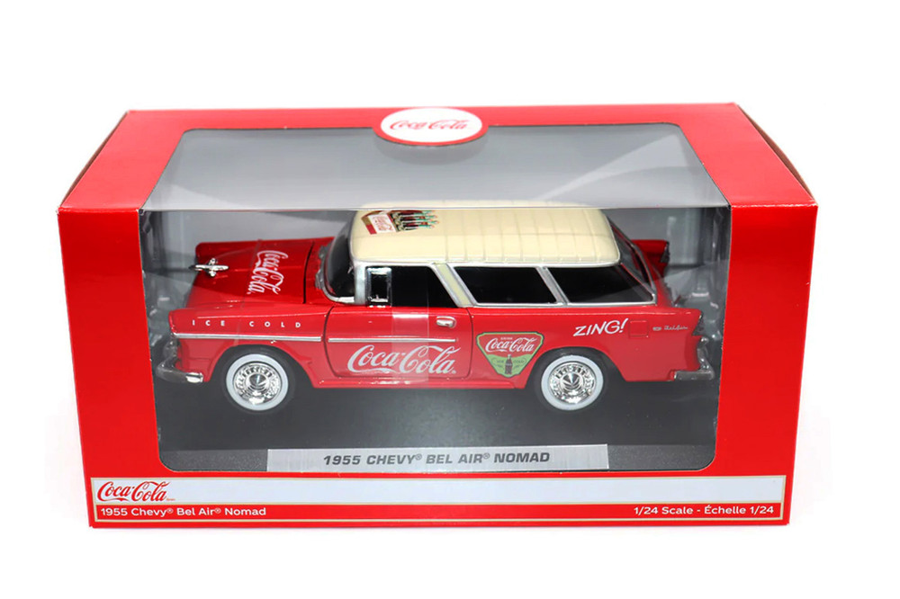 Coca-Cola 1955 Chevy Bel Air Nomad, Red - Motor City Classics 424057 ...