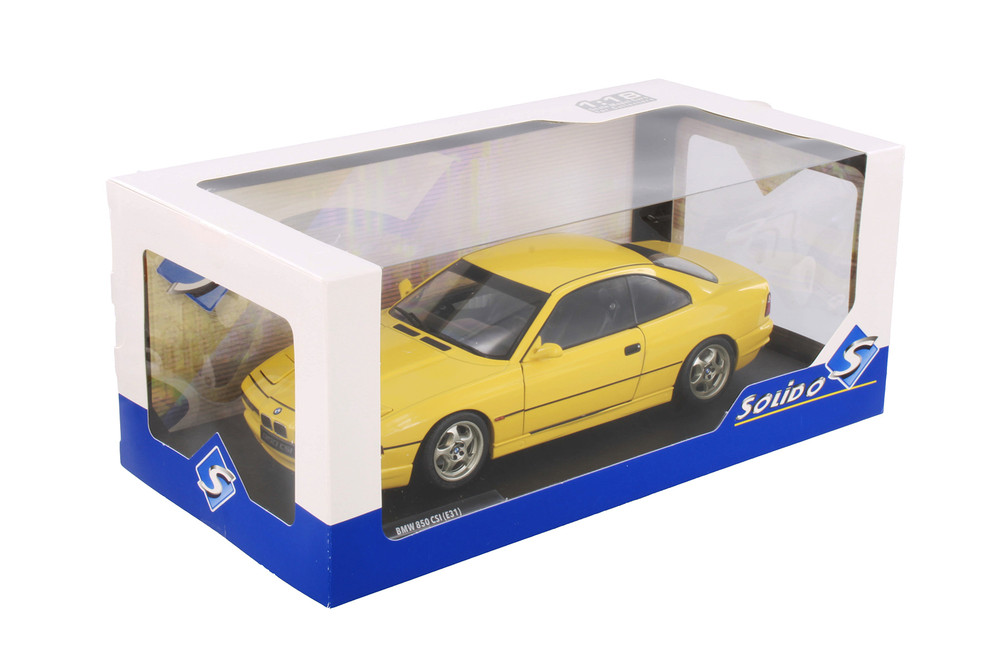 1990 BMW 850 (E31) CSI, Yellow - Solido S1807005 - 1/18 Scale Diecast ...