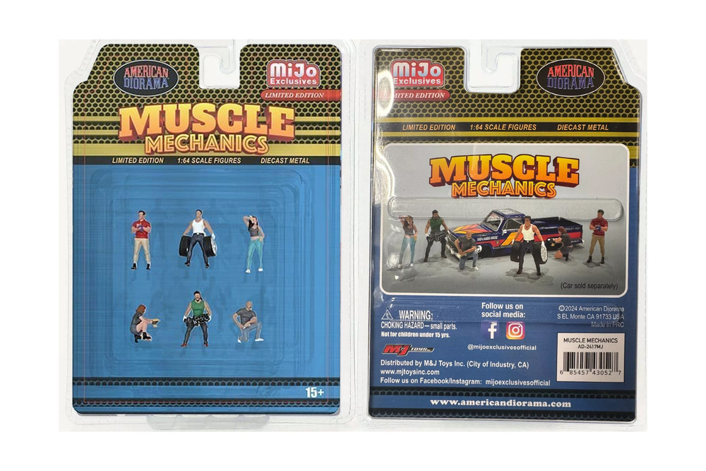 Muscle Mechanics 6 pc. Figurine Set, Asstd - American Diorama AD-2417MJ ...