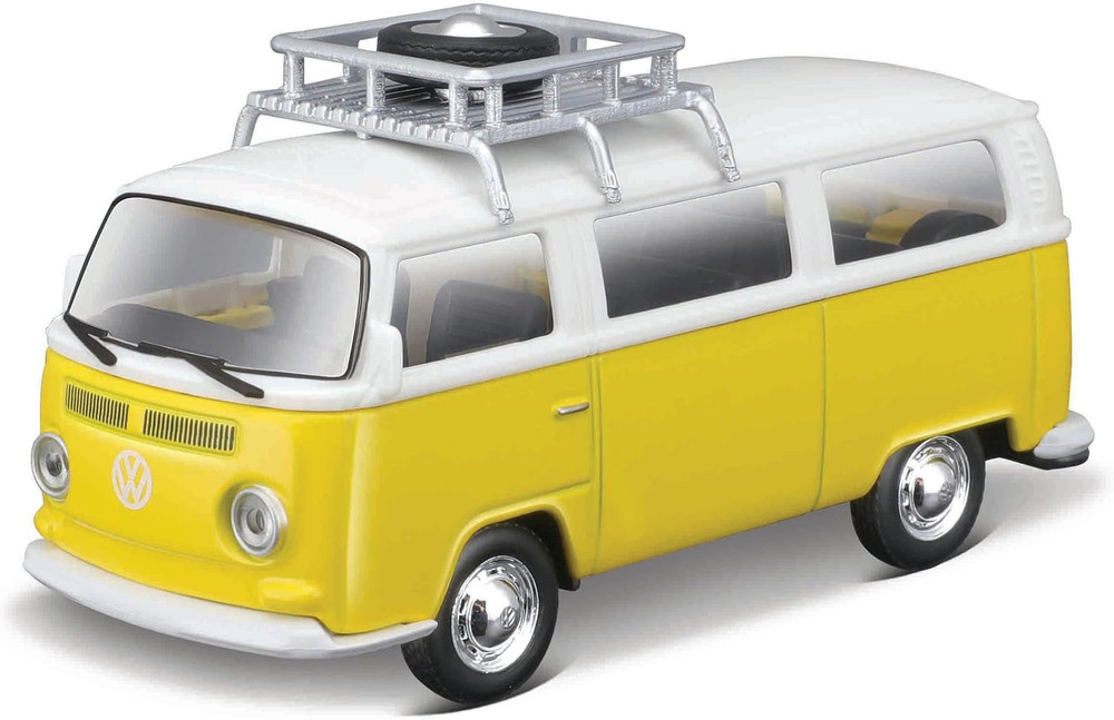 2020 Volkswagen Type 2 Bus w/Roof Rack & Extra Wheel, Yellow - Maisto ...