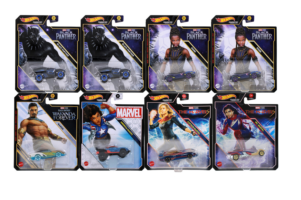 Box of 8 Marvel Blockbuster Character Assortment - Mattel Hot Wheels ...