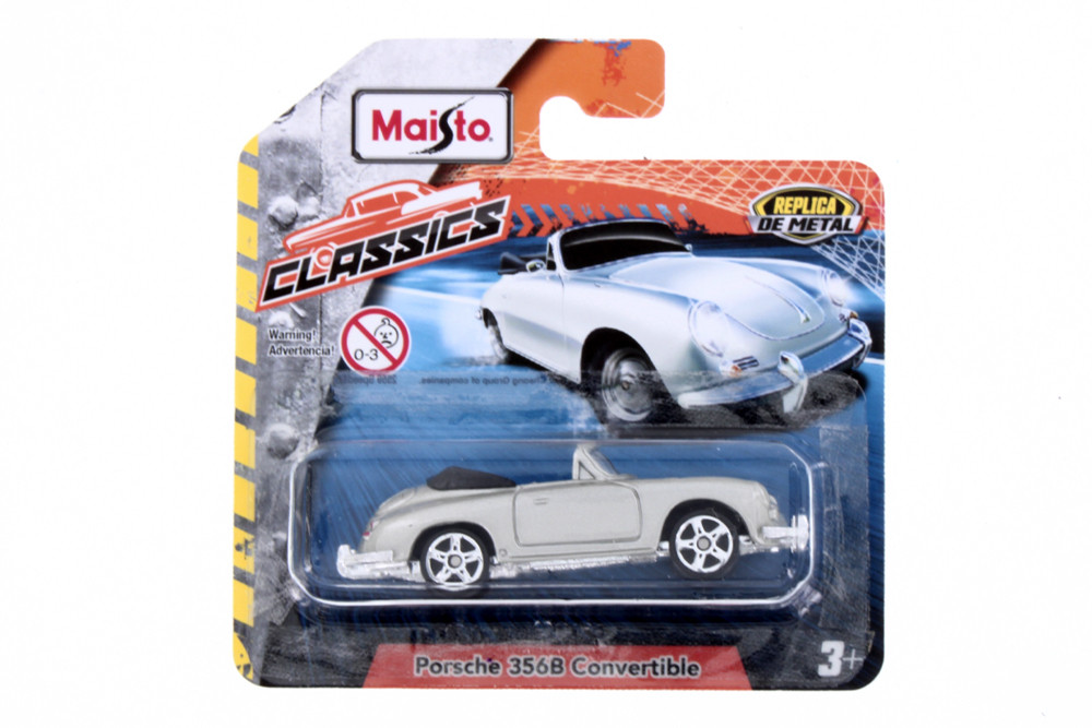 Classics Porsche 356 Convertible, Silver - Maisto 15079 - 1/64 Scale ...