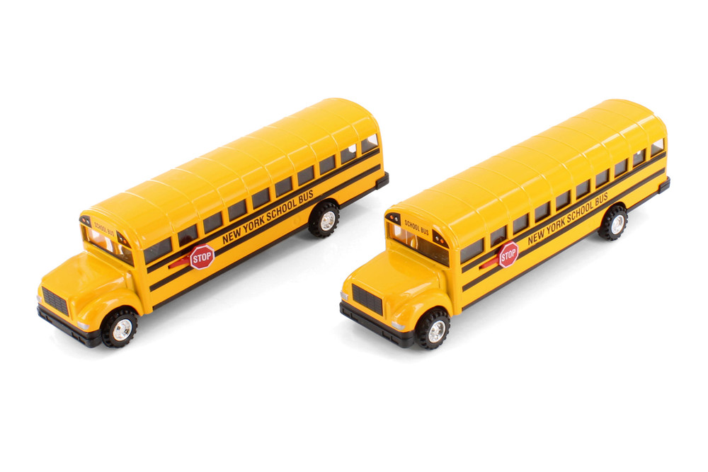 Box of 4 New York Super School Bus, Yellow - Showcasts 9948/4DNY - 8.5 ...