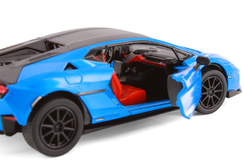Lamborghini Temerario, Blue - Kinsmart 5482D - 1/38 Scale Diecast Model ...