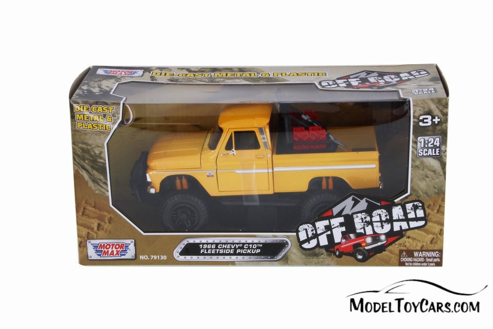 1966 Chevy C10 Fleetside Pick Up Truck, Yellow - Motormax 79131YL - 1/ ...