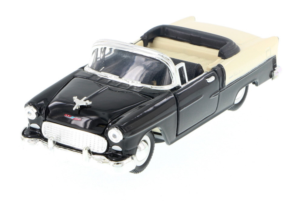 1955 Chevy Bel Air Convertible, Black - Sunnyside 5720D - 1/34 Scale ...