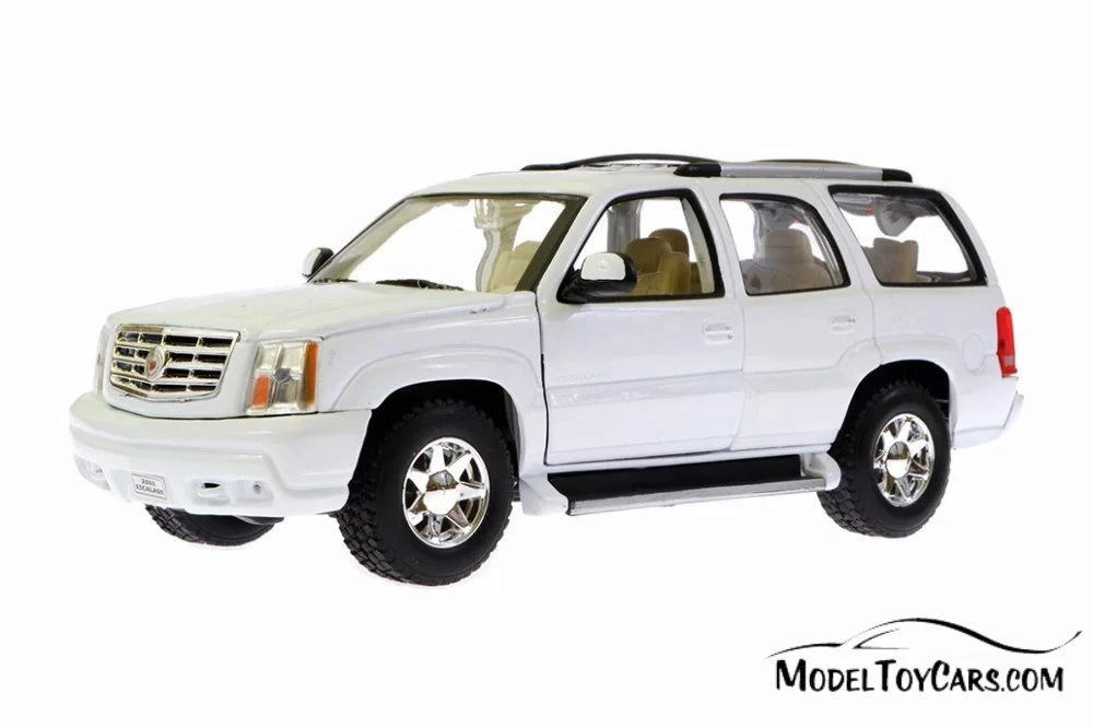 2002 Cadillac Escalade SUV, White - Welly 22412WT - 1/24 scale Diecast ...