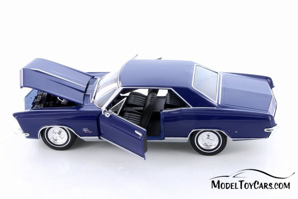 1965 Buick Riviera Grand Sport Hardtop, Blue - Welly 24072WBU - 1/24 ...