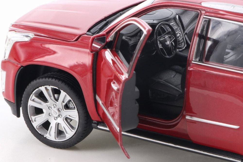 2017 Cadillac Escalade, Red - Welly 24084WR - 1/24 Scale Diecast Model ...